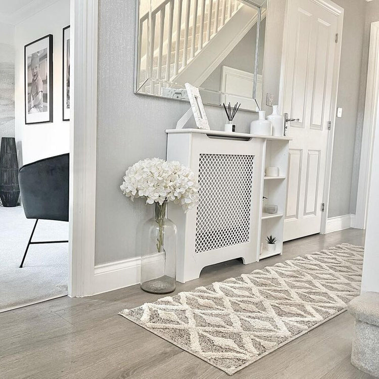 Scandi Grey Cream Runner Rug - Ashbee | Runner Rugs | Kukoon Rugs Online