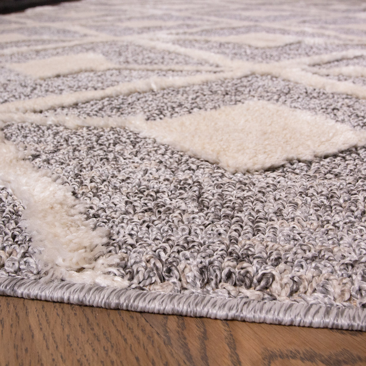 Scandi Grey Cream Runner Rug - Ashbee | Runner Rugs | Kukoon Rugs Online