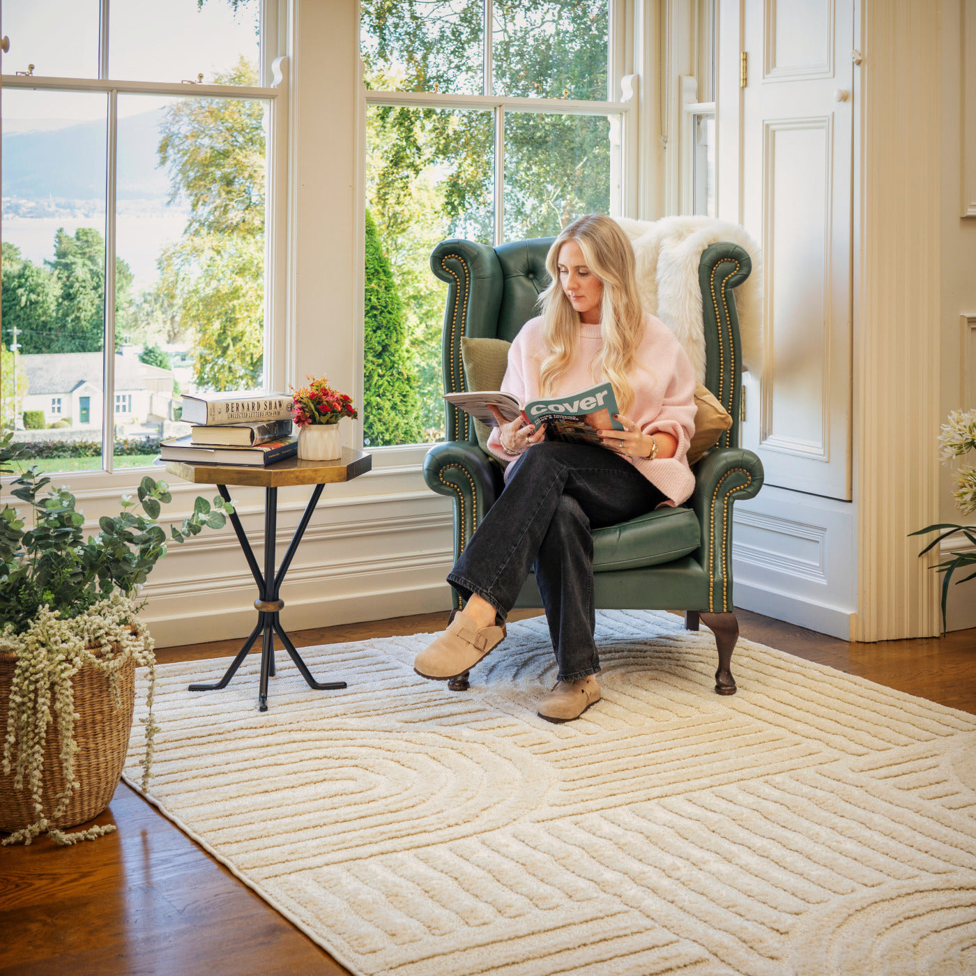 Warm White Wabi Sabi Rug - Bow | Living Room Rugs | Kukoon Rugs Online