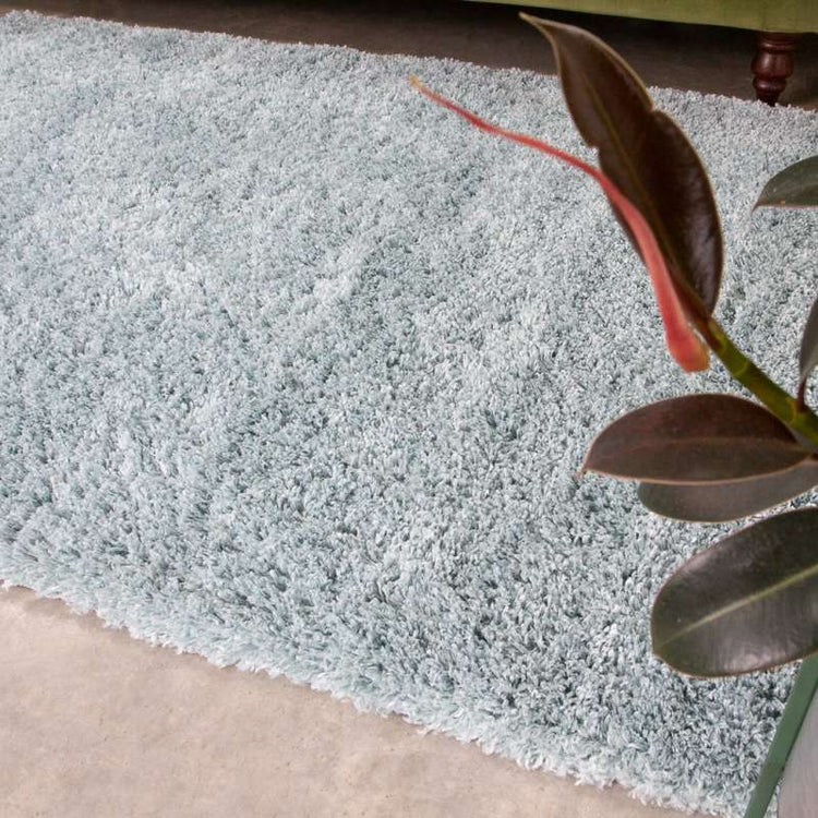 Soft Everyday Duck Egg Shaggy Rug | Living Room Rugs | Kukoon Rugs Online