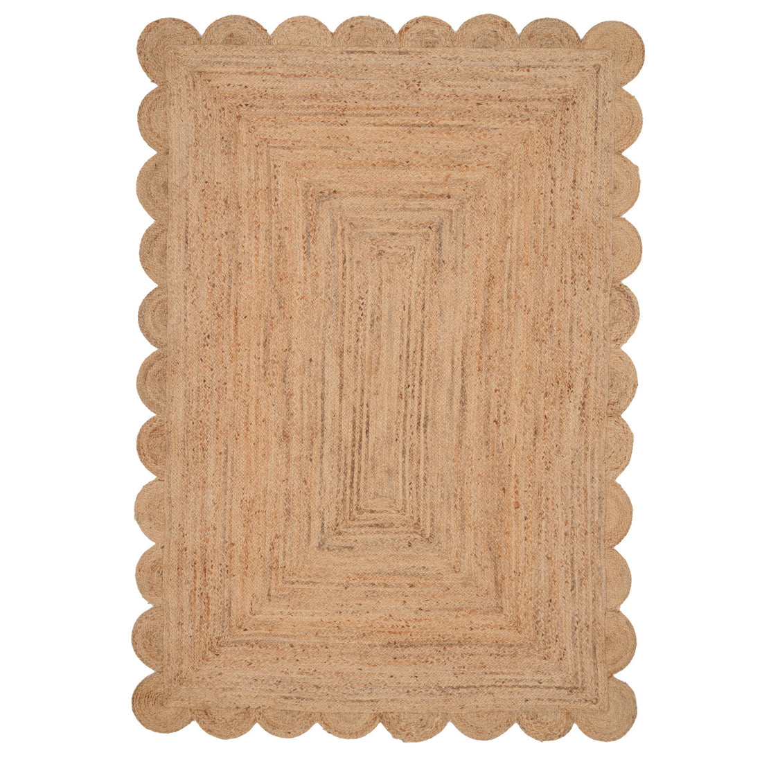 Natural Rounded Edge Jute Rug - Casper | Living Room Rugs | Kukoon Rugs ...