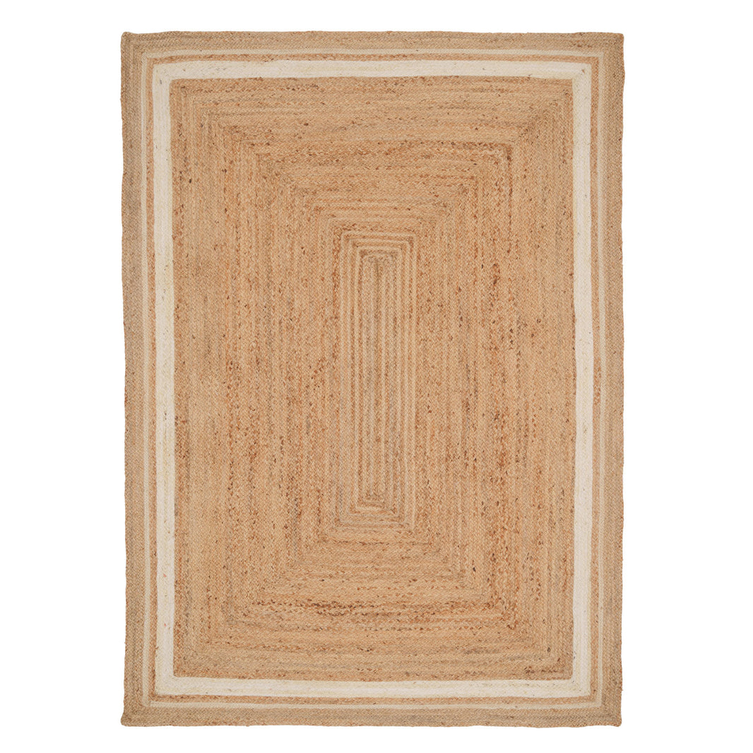 Natural Rounded Edge Jute Rug - Casper | Living Room Rugs | Kukoon Rugs ...