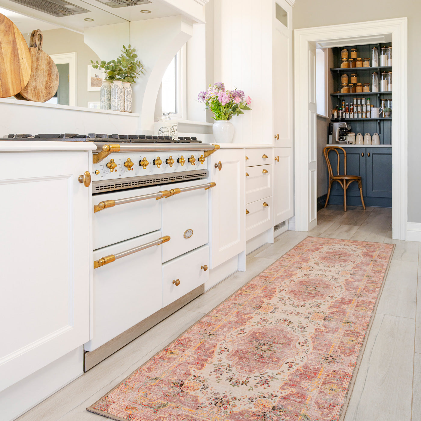 Washable Pink Medallion Runner - Dusk | Runner Rugs | Kukoon Rugs Online