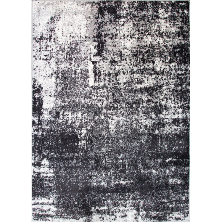 Modern Black Abstract Distressed Living Room Rug - Arris | Living Room ...