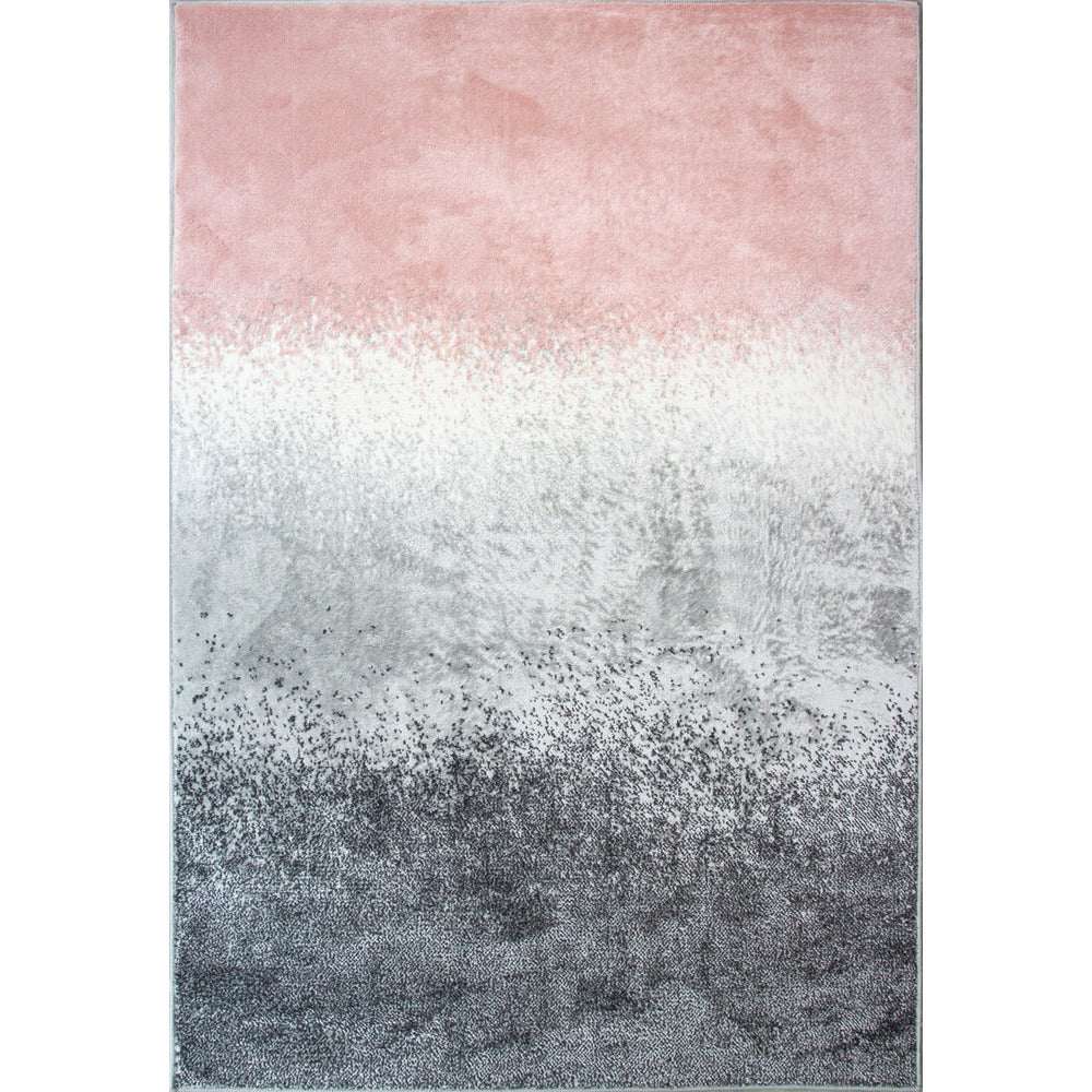 Modern Pink Distressed Striped Living Room Rug | Living Room Rugs ...