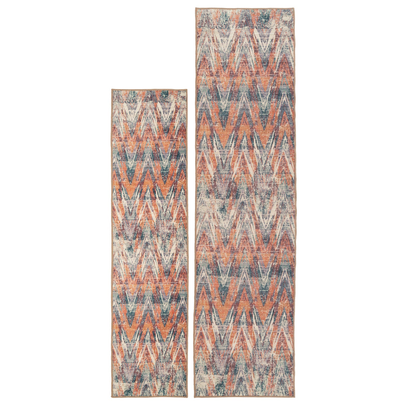 Washable Multicolour Zig Zag Runner - Ziggy | Runner Rugs | Kukoon Rugs ...