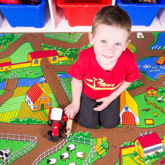 Play Farm Fun Farmer Kids Rug | Kids Rugs | Kukoon Rugs Online