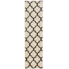 Cream Moroccan Trellis Shaggy Runner Rug | Runner Rugs | Kukoon Rugs Online