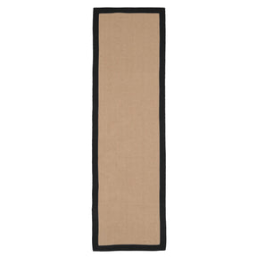 Black Border Jute Runner Rug - Juliette Black | Living Room Rugs ...
