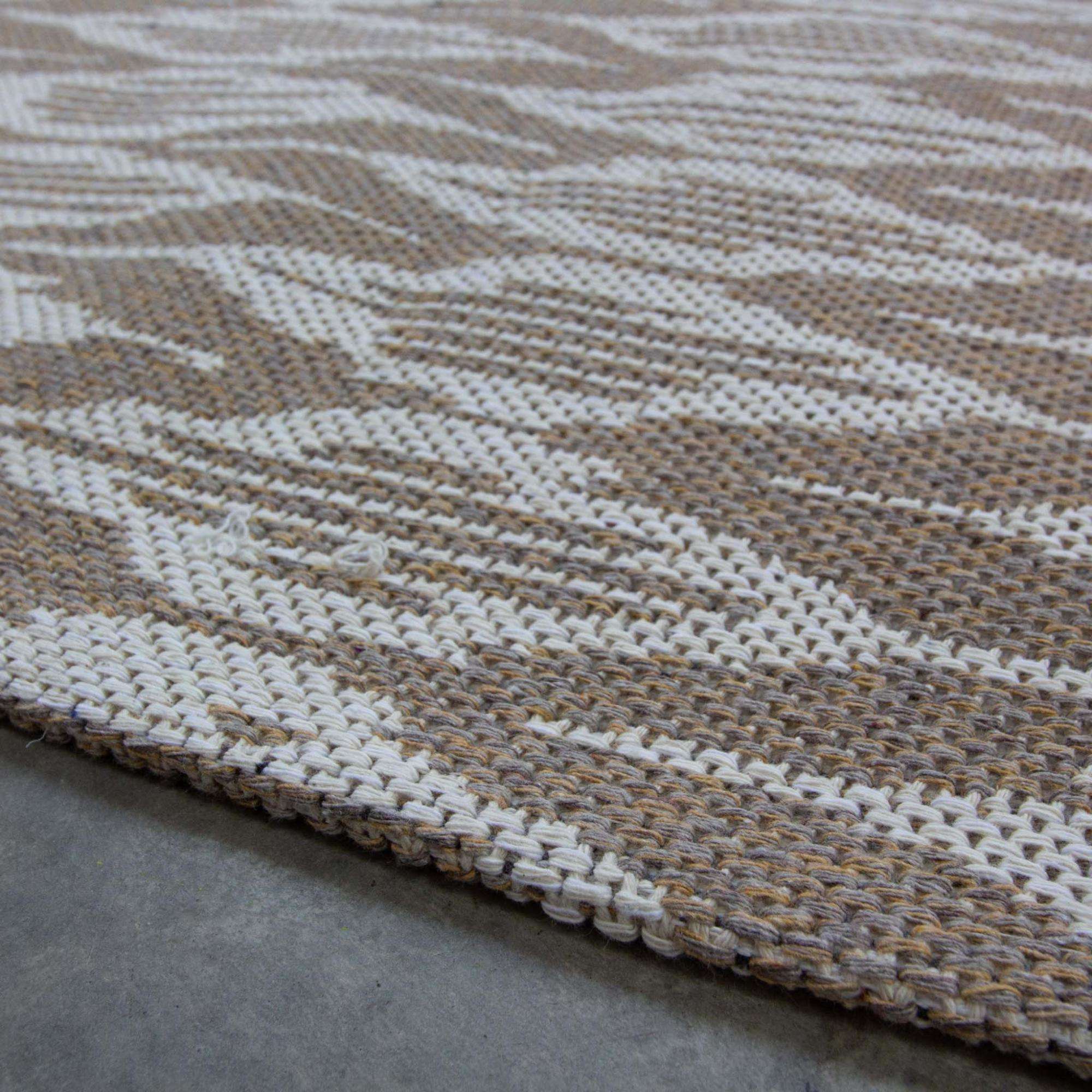 Natural Stripe Woven Sustainable Recycled Cotton Rug - Aden | Living ...