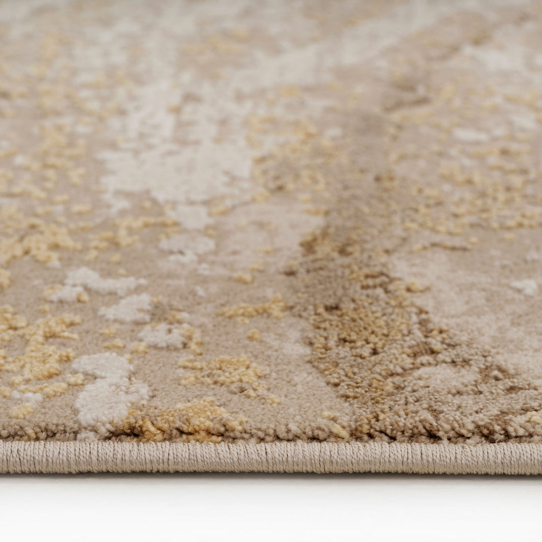 Modern Soft Grey Gold Distressed Abstract Living Room Rug - Moonshine ...