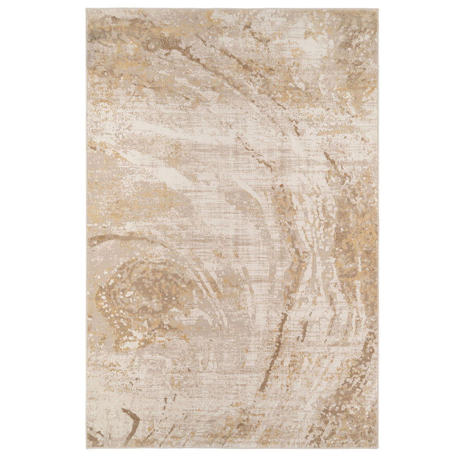 Modern Soft Grey Gold Distressed Abstract Living Room Rug - Moonshine ...