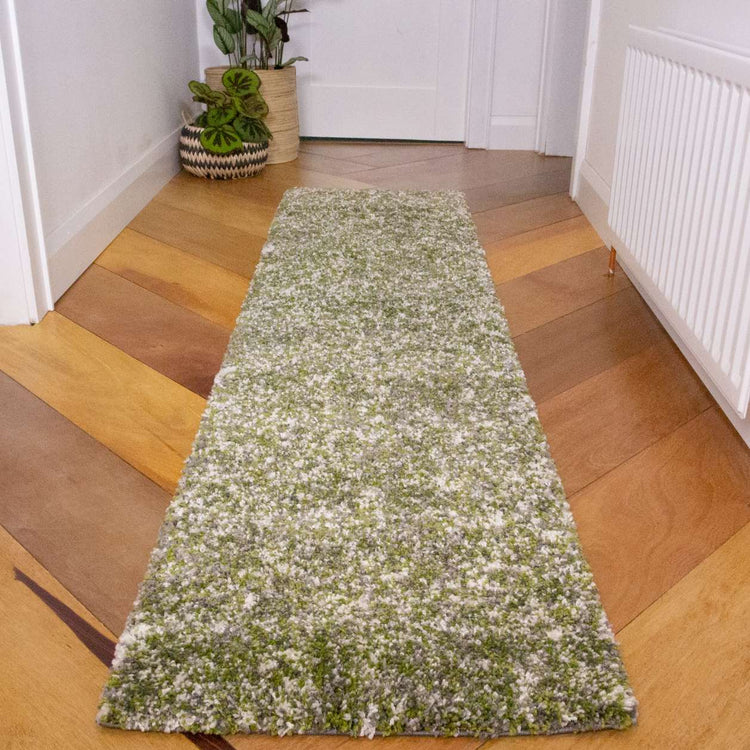 Mottled Dark Green Shaggy Rug for Living Room - Murano | Living Room ...