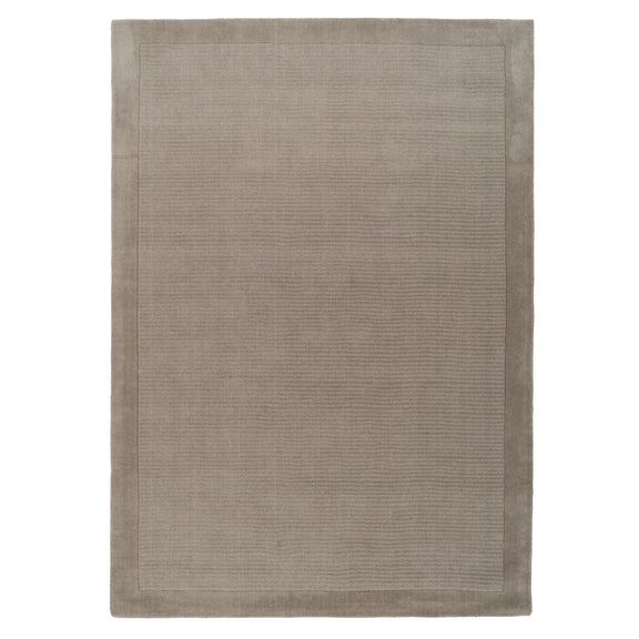 Grey Bordered Wool Rug - Olann Grey | Living Room Rugs | Kukoon Rugs Online