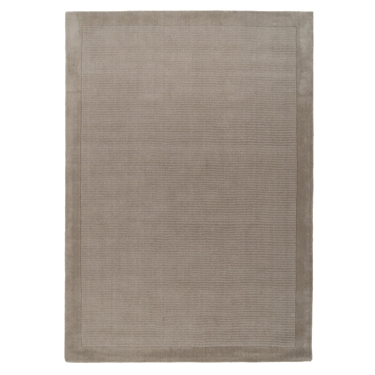 Grey Bordered Wool Rug - Olann Grey | Living Room Rugs | Kukoon Rugs Online