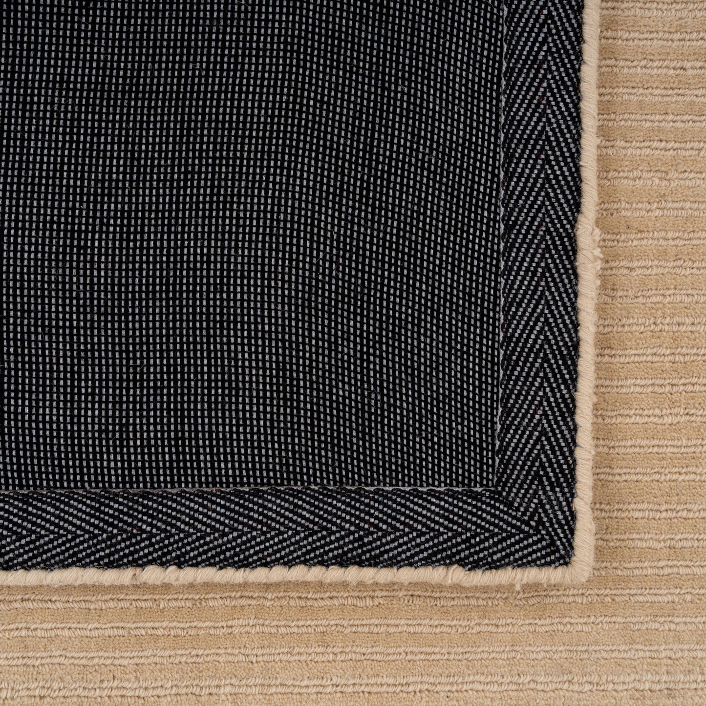 Neutral Bordered Wool Rug - Olann Neutral | Living Room Rugs | Kukoon ...