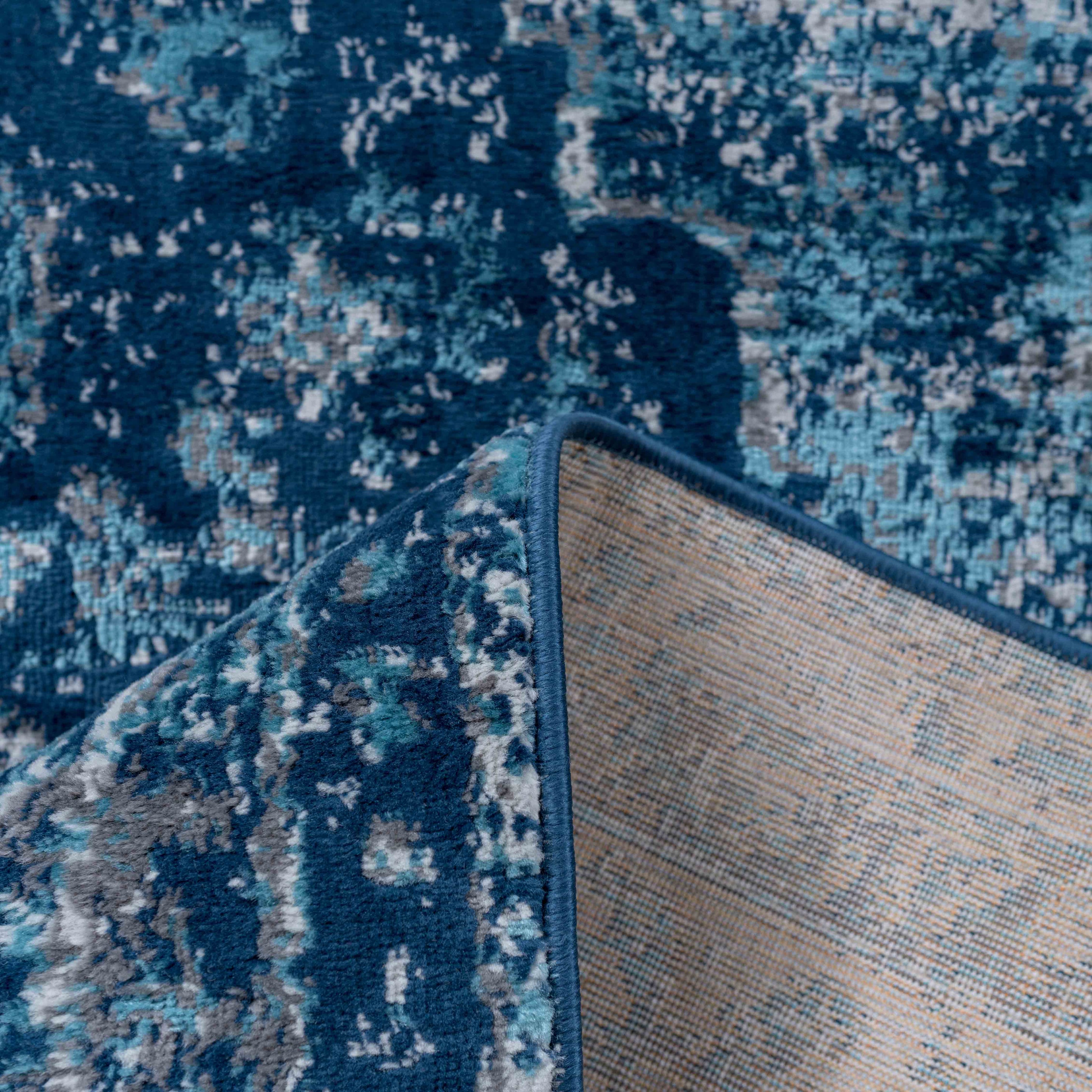 Faded Distressed Navy Blue Oriental Runner Rug | Runner Rugs | Kukoon ...