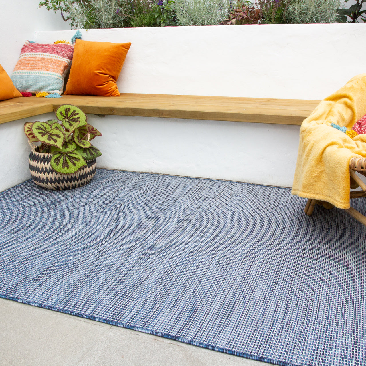Blue Mottled Indoor | Living Room Rugs | Kukoon Rugs Online