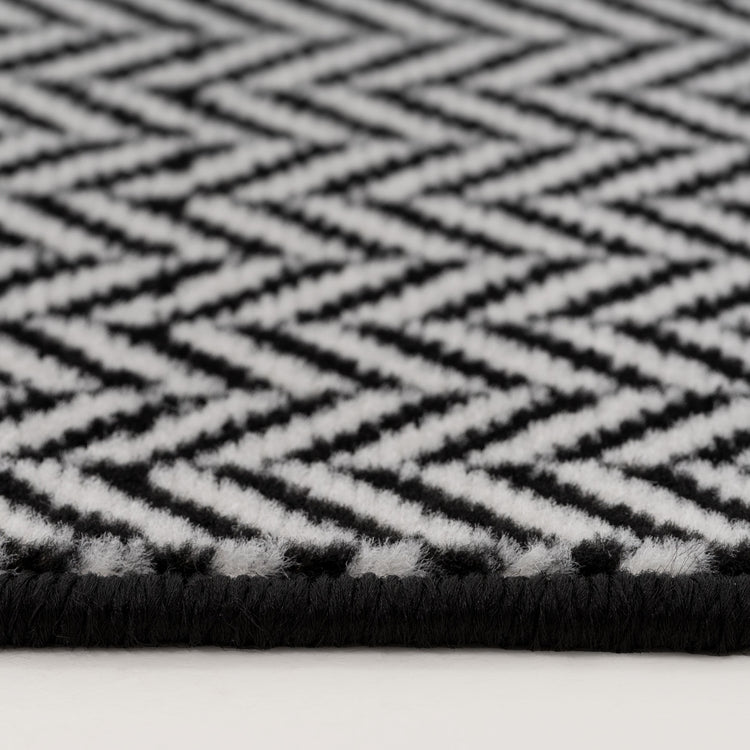 Black Chevron Stair Carpet Runner - Cut to Measure | Stair Runner ...