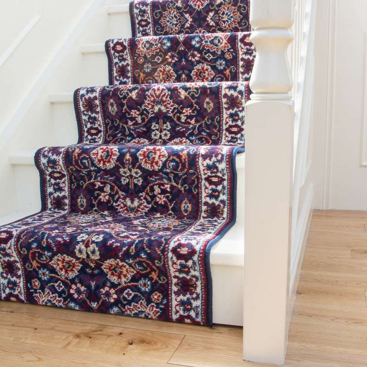 Blue Traditional Stair Carpet Runner - Cut to Measure | Stair Runner ...