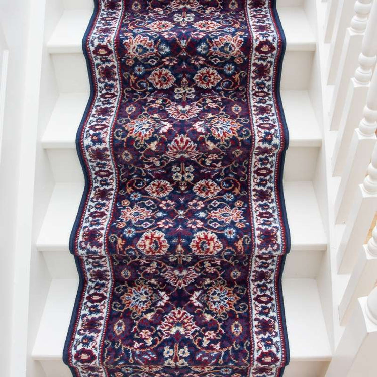 Blue Traditional Stair Carpet Runner - Cut to Measure | Stair Runner ...