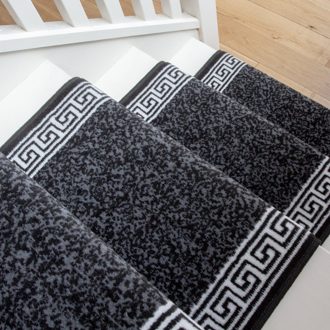 Black Border Stair Carpet Runner - Cut to Measure | Stair Runner Carpet ...