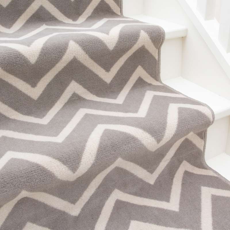 Grey Chevron Stair Carpet Runner - Cut to Measure | Stair Runner Carpet ...