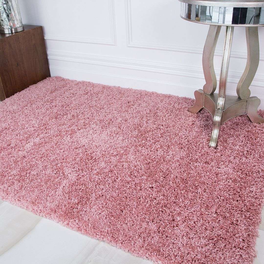 Blush Pink Shaggy Rug | Living Room Rugs | Kukoon Rugs Online