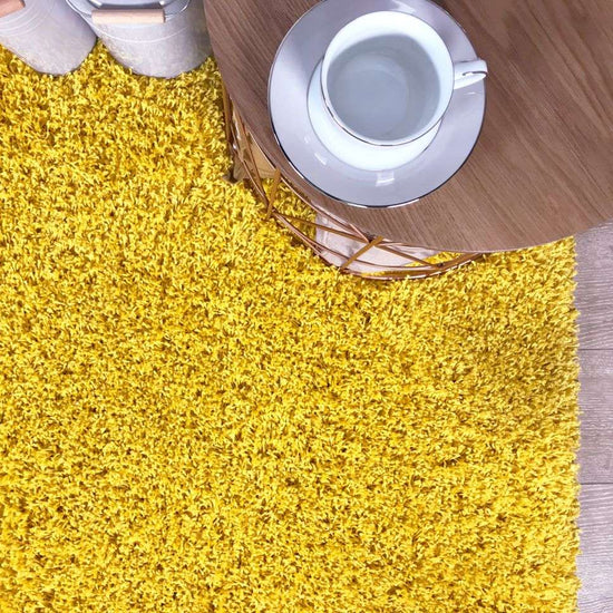 Yellow Shaggy Rug | Living Room Rugs | Kukoon Rugs Online