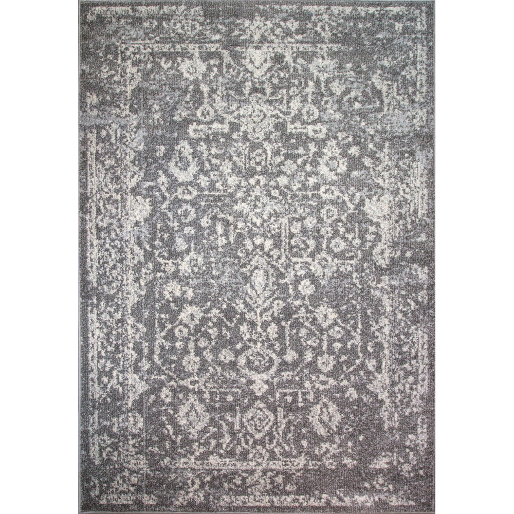 Grey Distressed Traditional Rug | Living Room Rugs | Kukoon Rugs Online