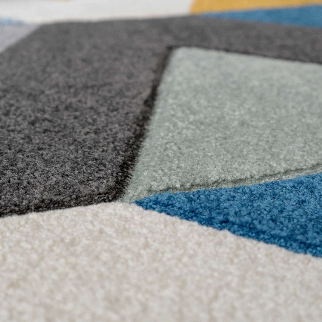 Multicolour Woven Geometric Area Rug - Angora | Living Room Rugs ...