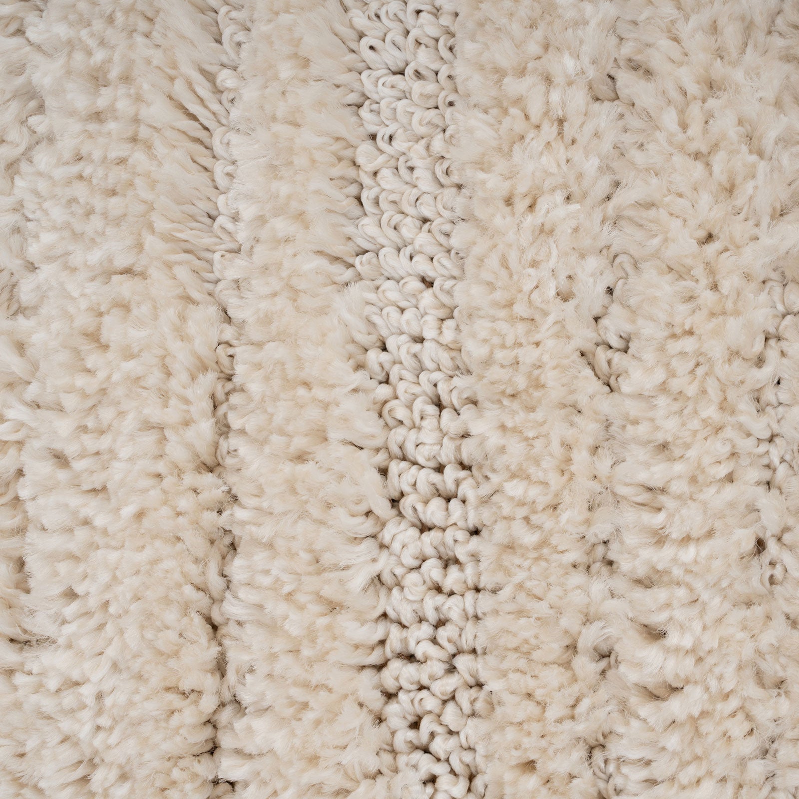 Warm White Linear Area Rug - Bowie | Living Room Rugs | Kukoon Rugs Online