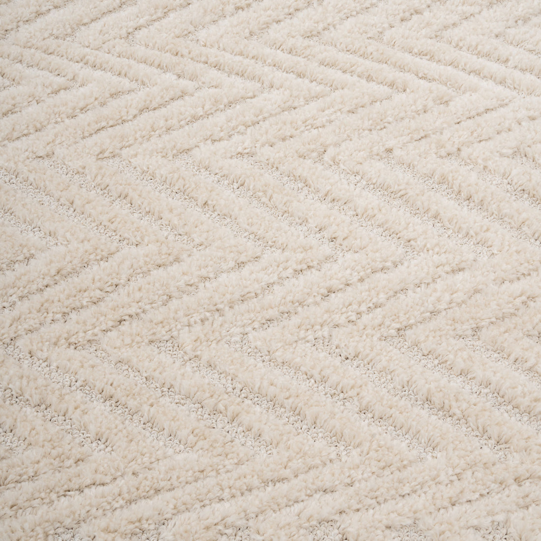 Warm White Chevron Rug - Sula | Living Room Rugs | Kukoon Rugs Online