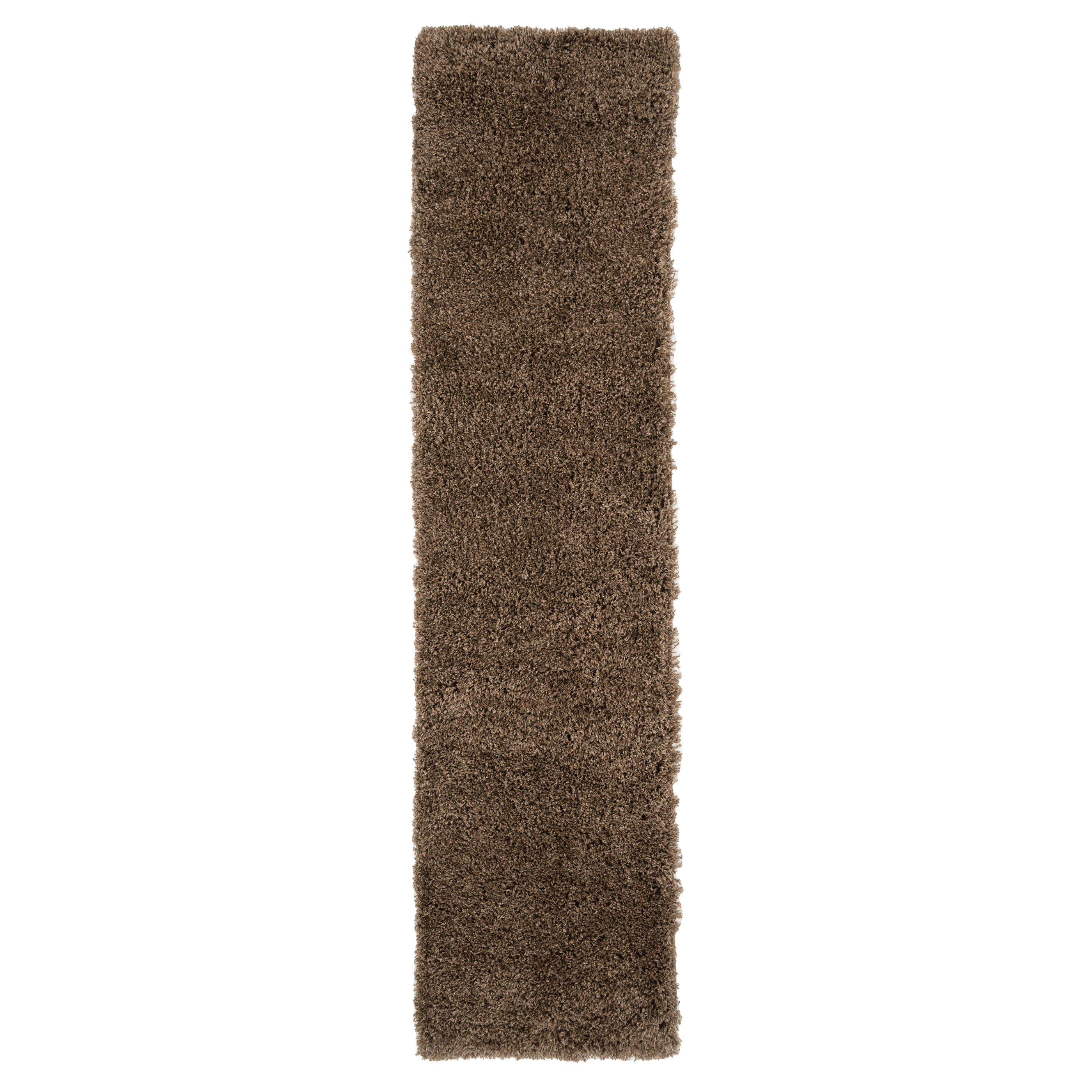 Soft Everyday Brown Shaggy Runner Rug | Runner Rugs | Kukoon Rugs Online