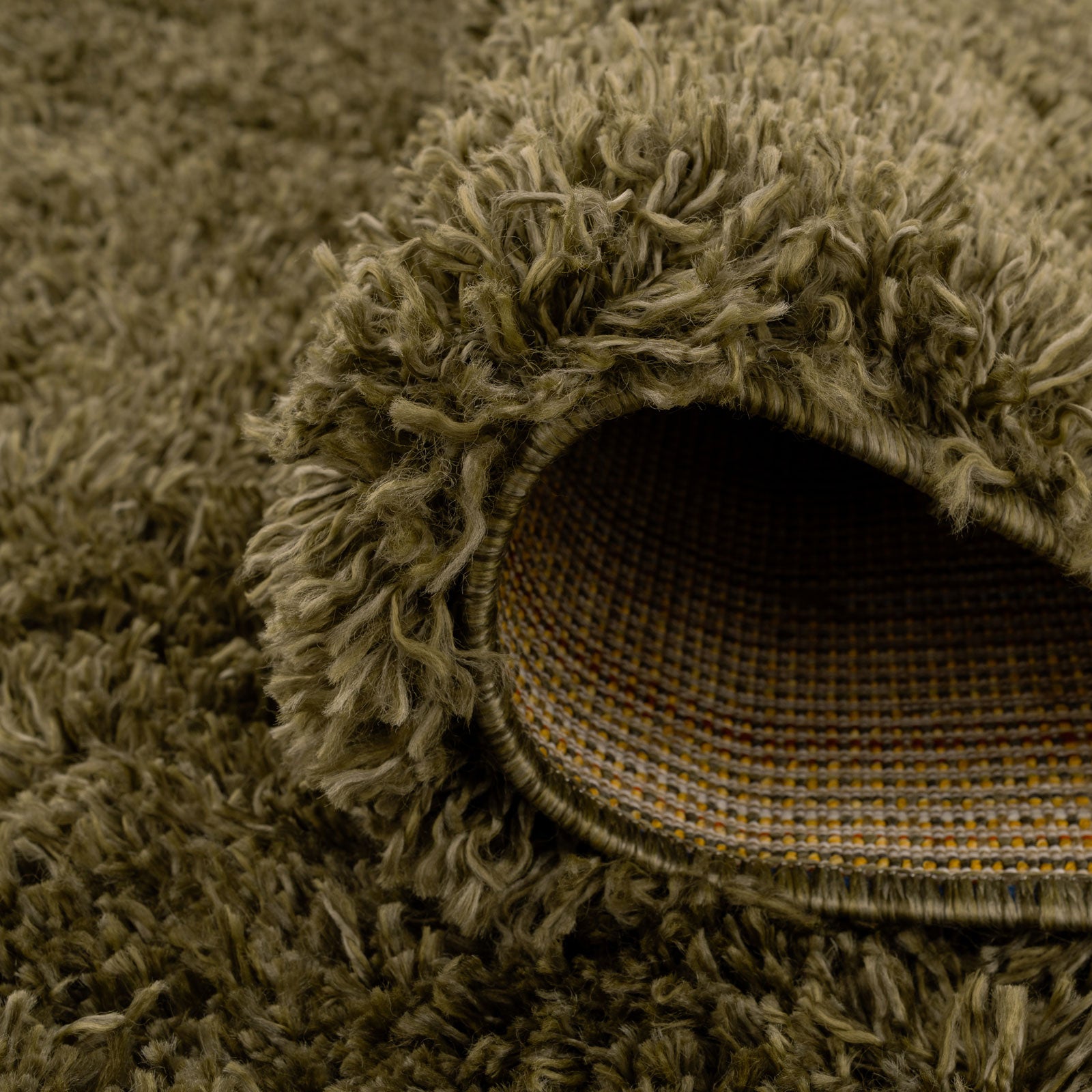Super Soft Luxury Olive Green Shaggy Rug | Living Room Rugs | Kukoon ...