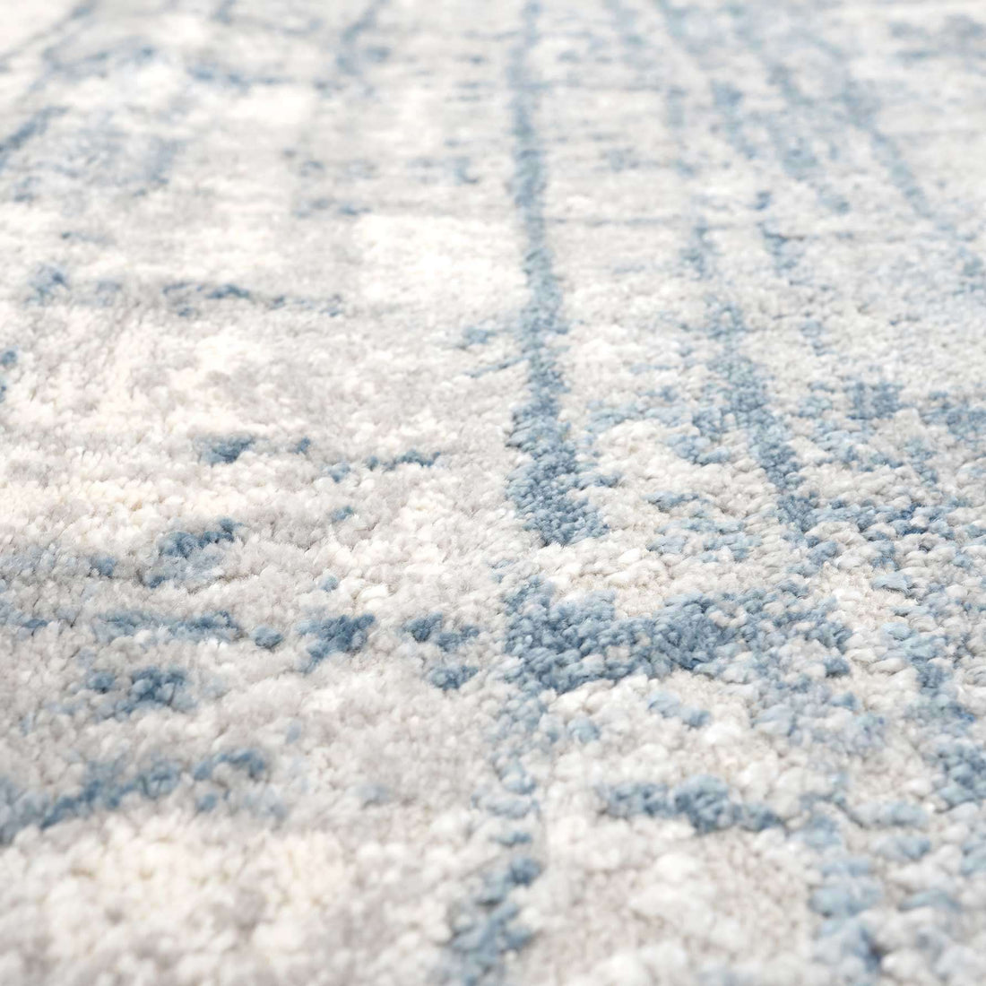 Soft Blue Distressed Abstract Living Room Area Rug - Bedtime | Living ...