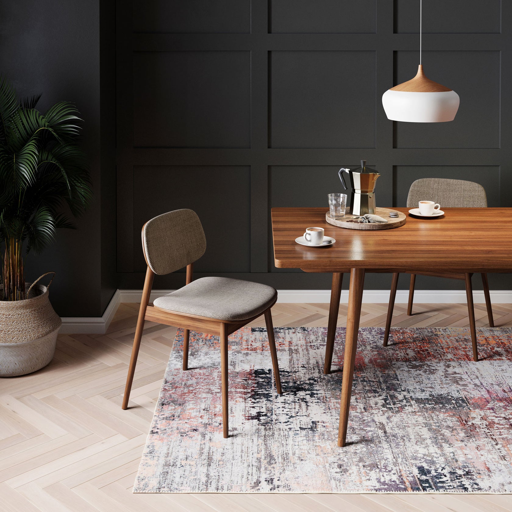 Washable Distressed Muted Coral Rug - Brady | Living Room Rugs | Kukoon ...