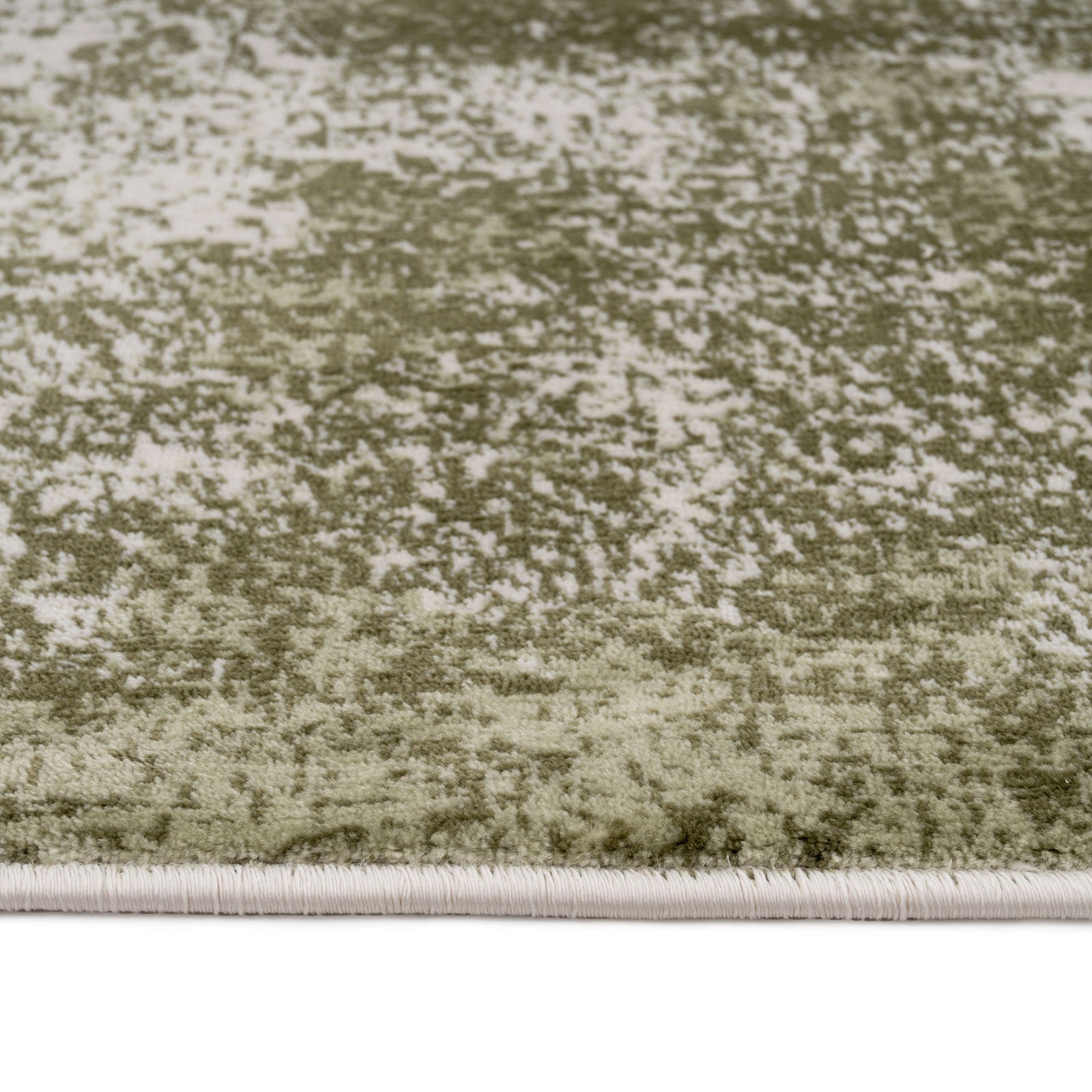 Earthy Green Abstract Rug - Barrow | Living Room Rugs | Kukoon Rugs Online