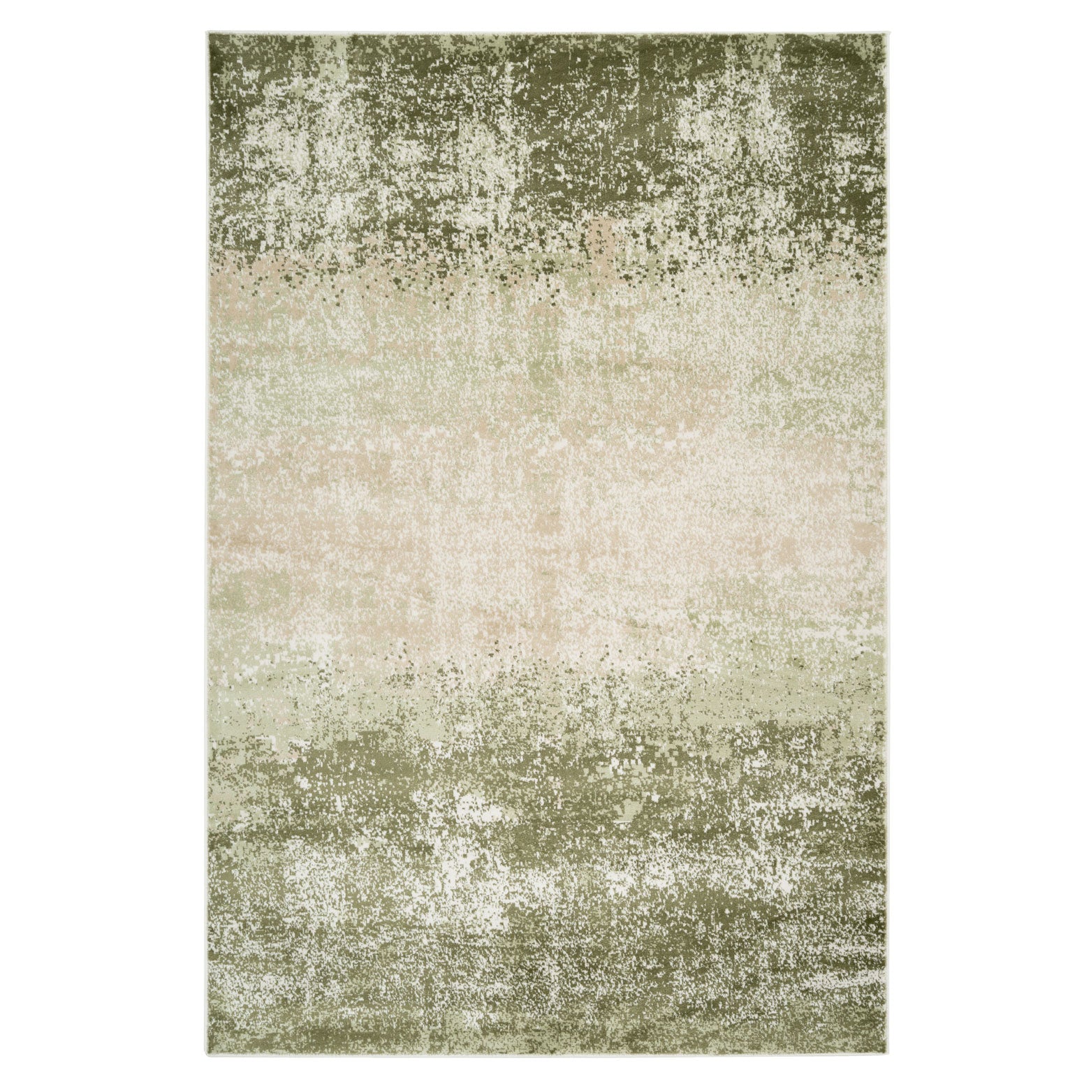 Earthy Green Abstract Rug - Barrow | Living Room Rugs | Kukoon Rugs Online