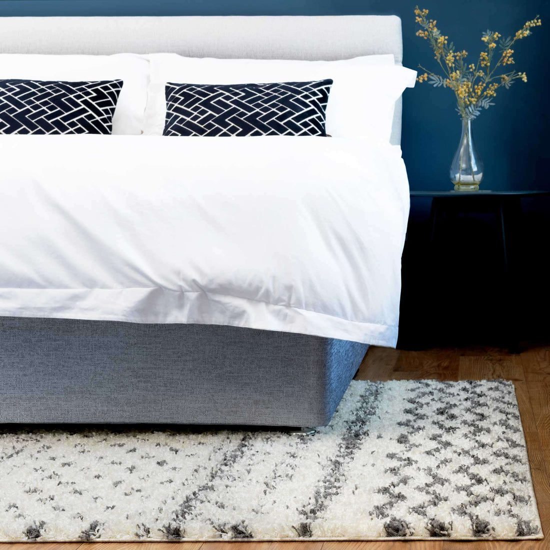 Cream Scandi Nordic Shaggy Rug | Living Room Rugs | Kukoon Rugs Online