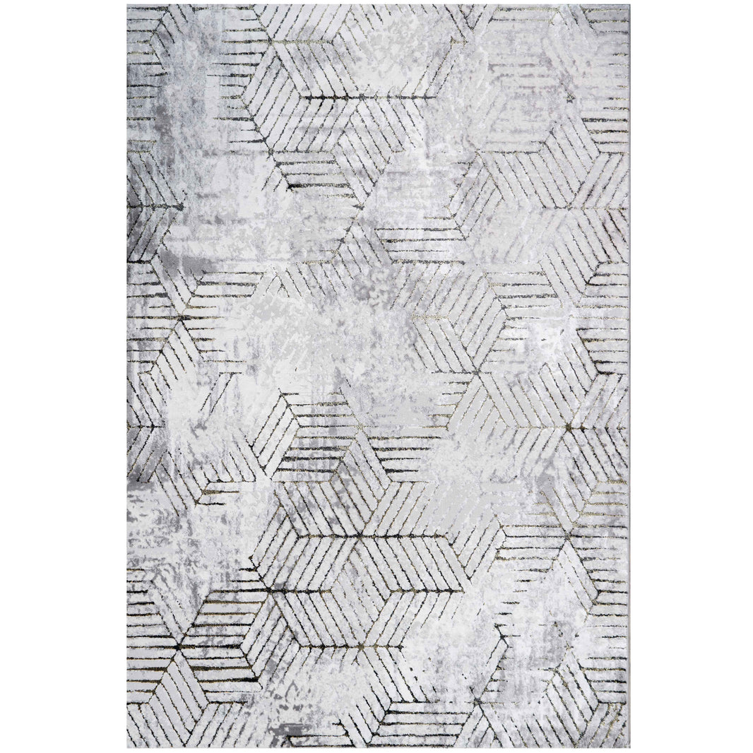 Distressed Abstract Beige Area Rug | Living Room Rugs | Kukoon Rugs Online