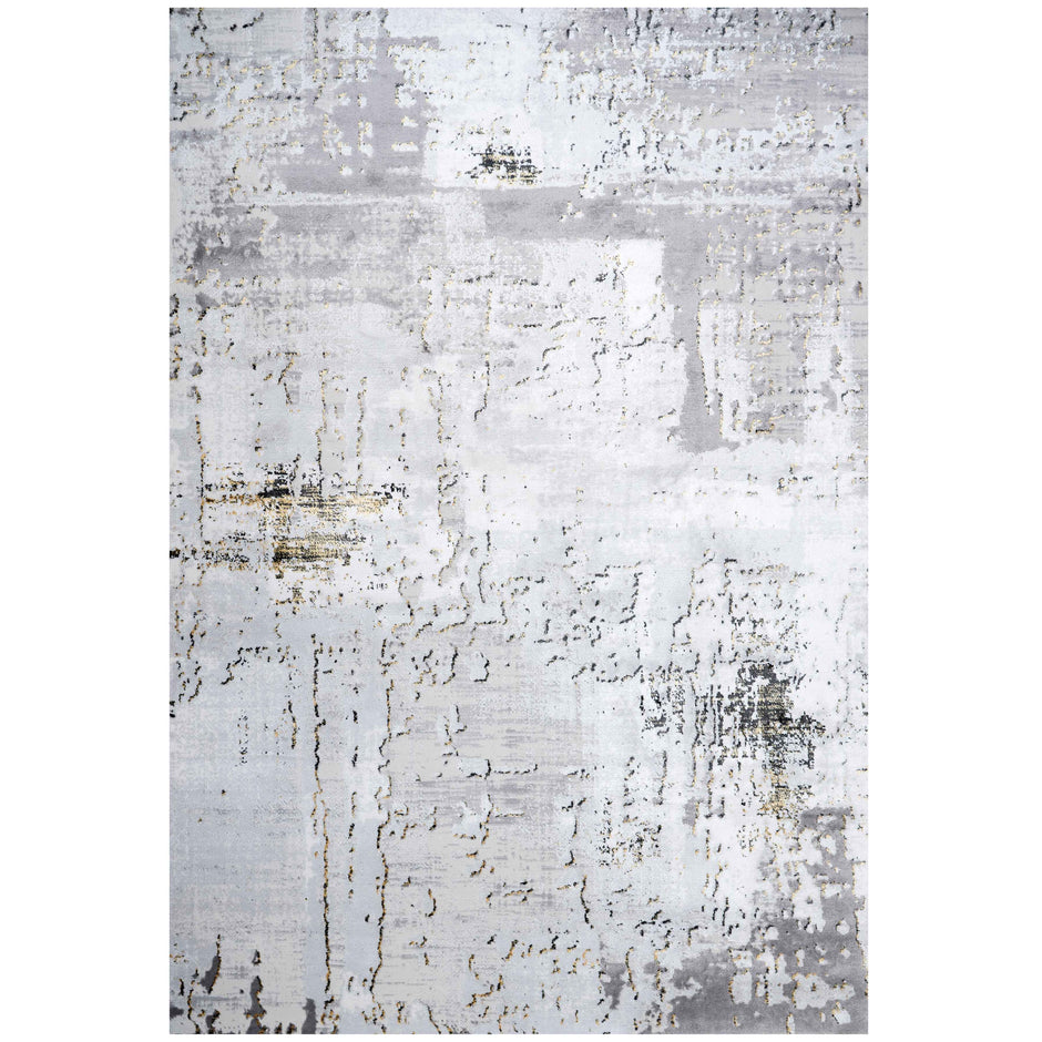 Distressed Abstract Beige Area Rug | Living Room Rugs | Kukoon Rugs Online