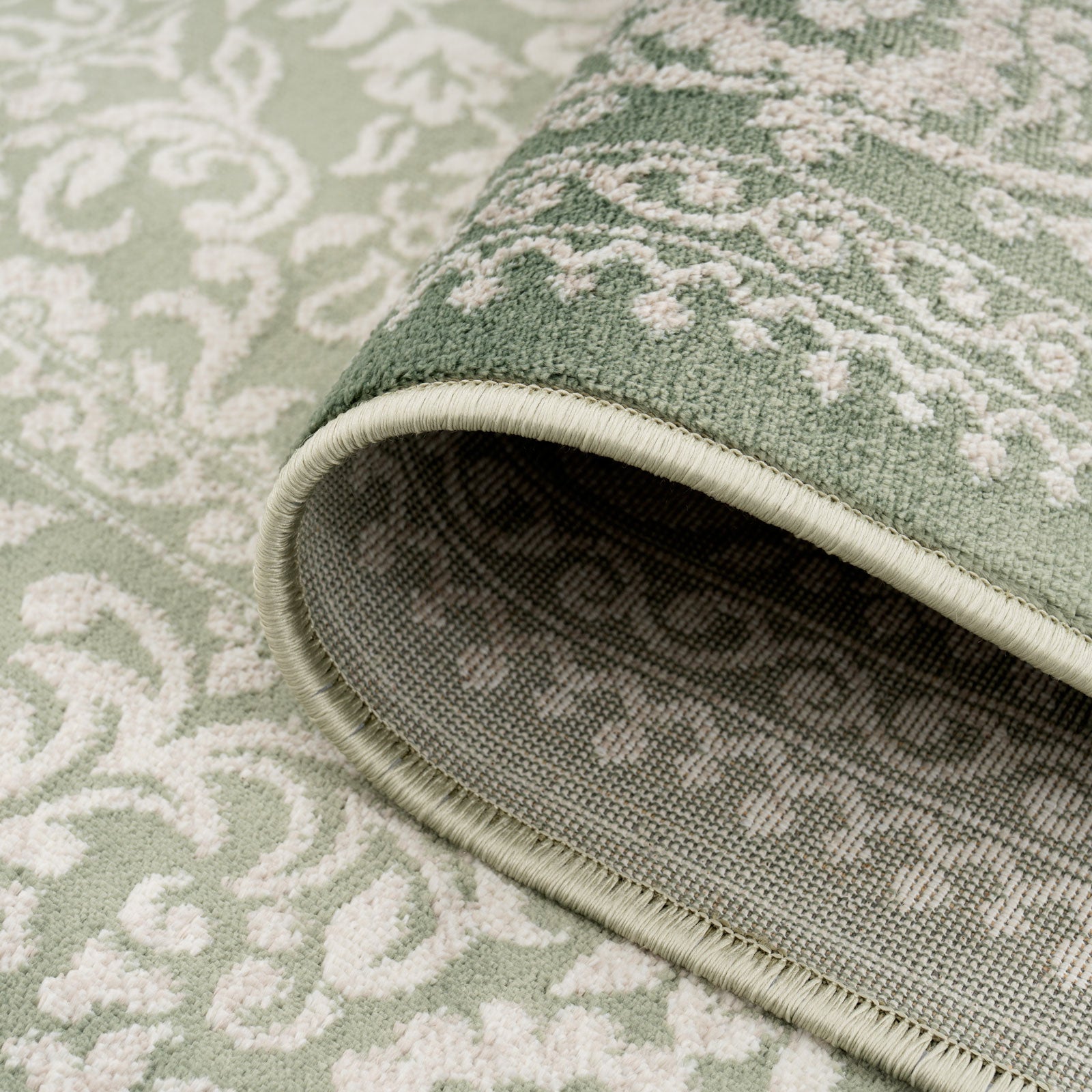 Green Ornate Medallion Rug - Jamila | Living Room Rugs | Kukoon Rugs Online