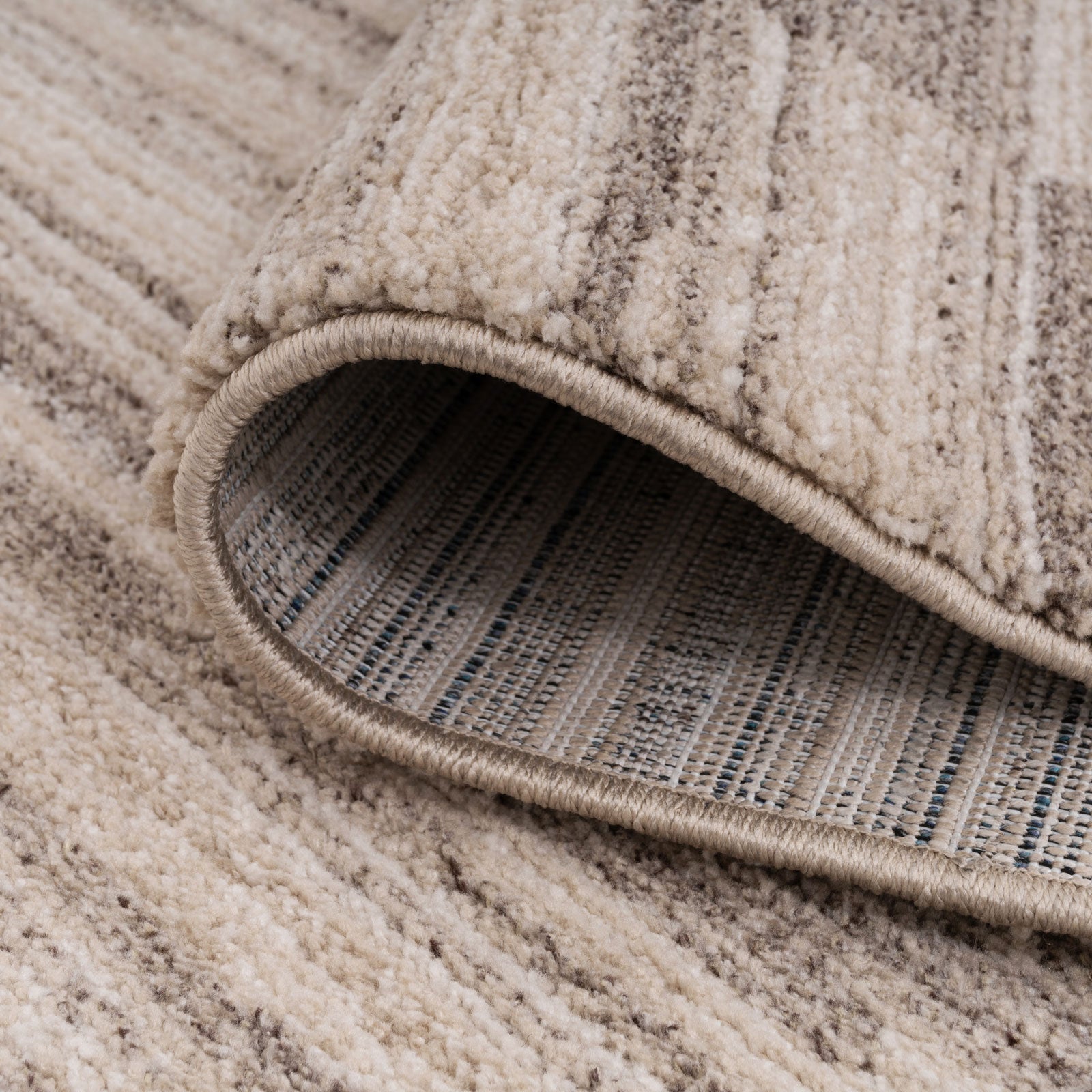 Neutral Beige Linear Stair Carpet | Stair Runner Carpet | Kukoon Rugs ...