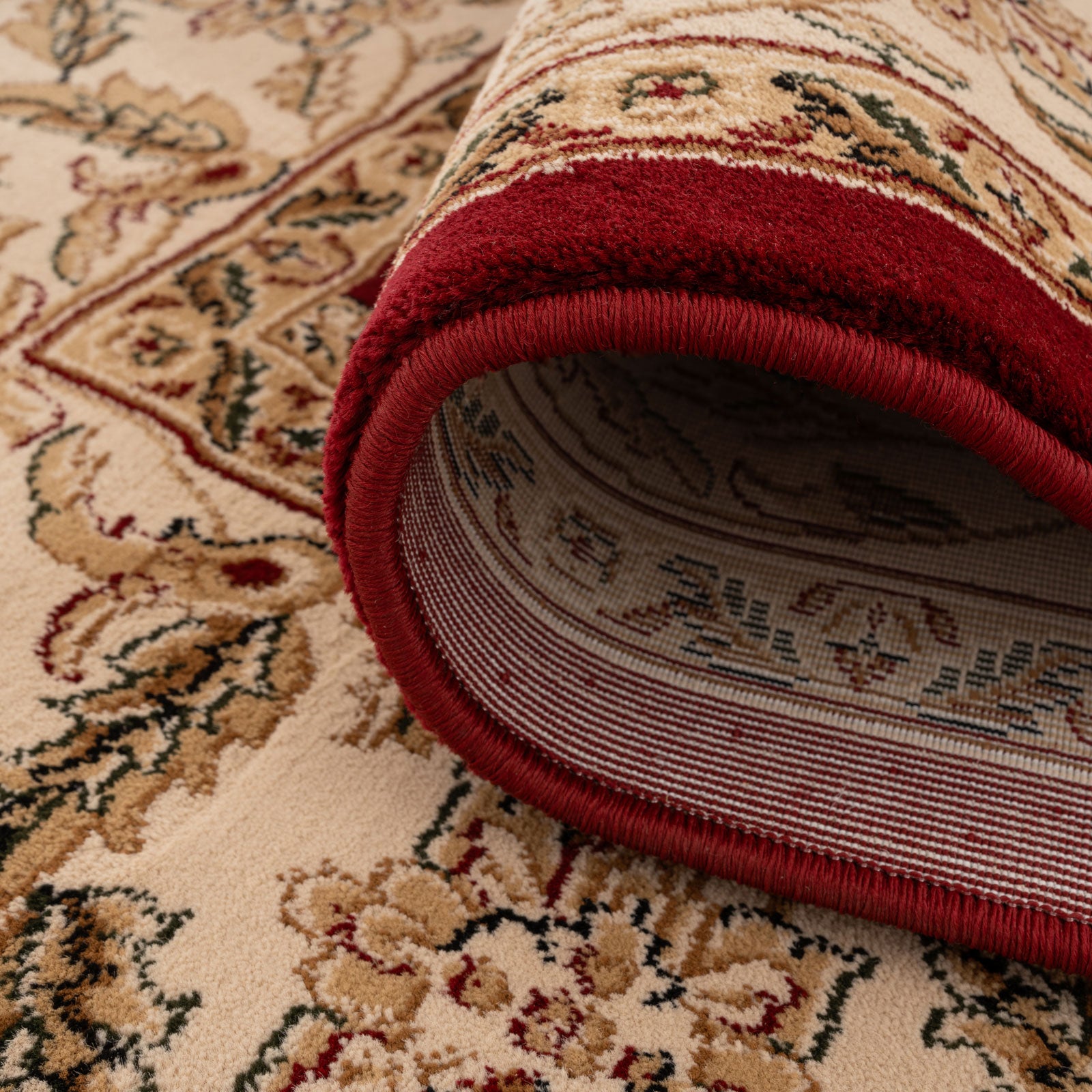 Classical Red Floral Rug - Tirta | Living Room Rugs | Kukoon Rugs Online