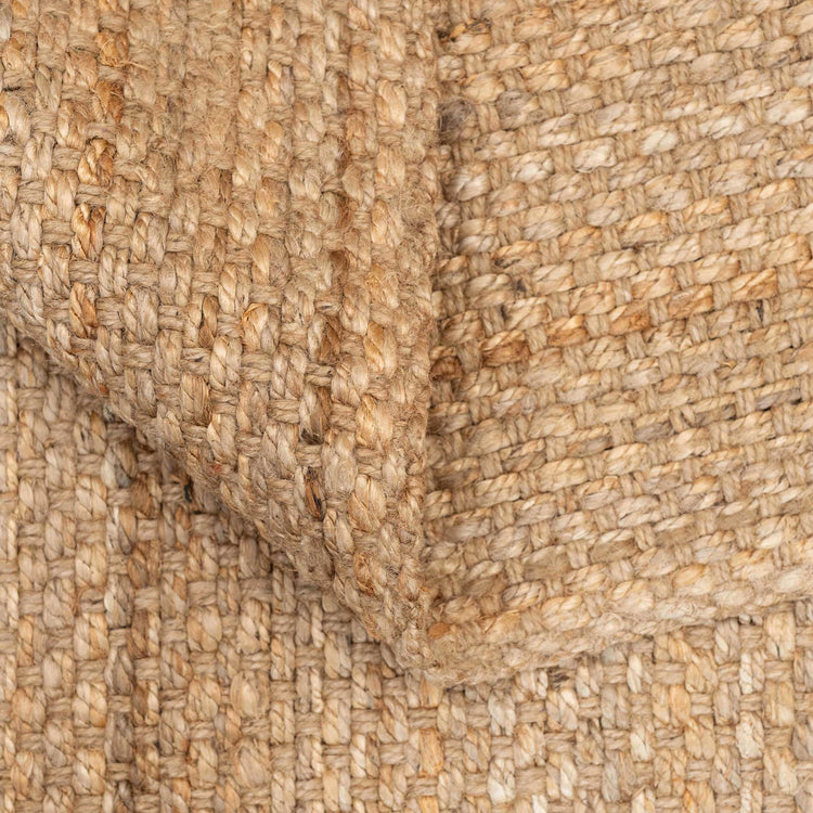 Natural Rustic Brown Bound Jute Rug | Runner Rugs | Kukoon Rugs Online