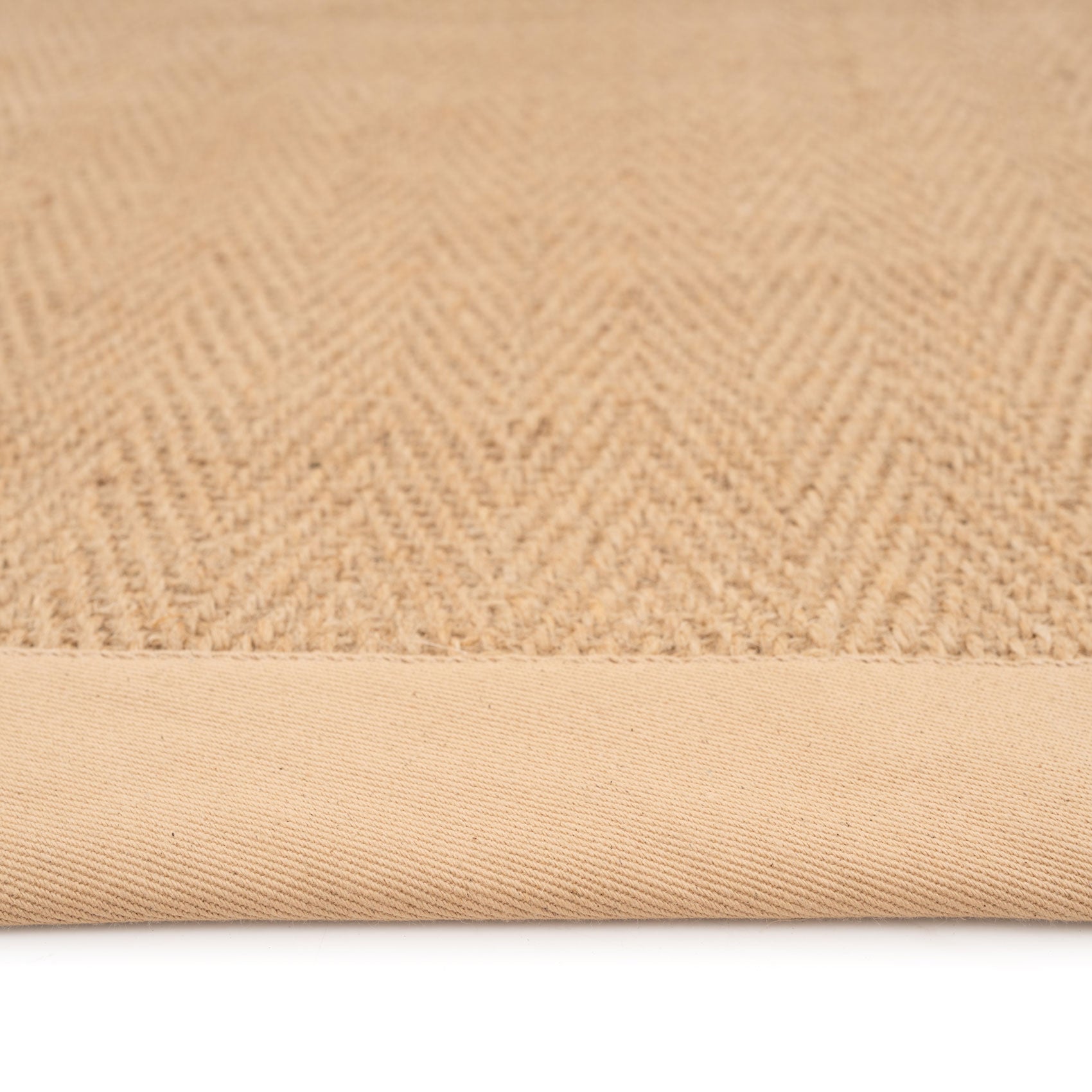 Beige Cotton Border Natural Jute Area Rug | Living Room Rugs | Kukoon ...
