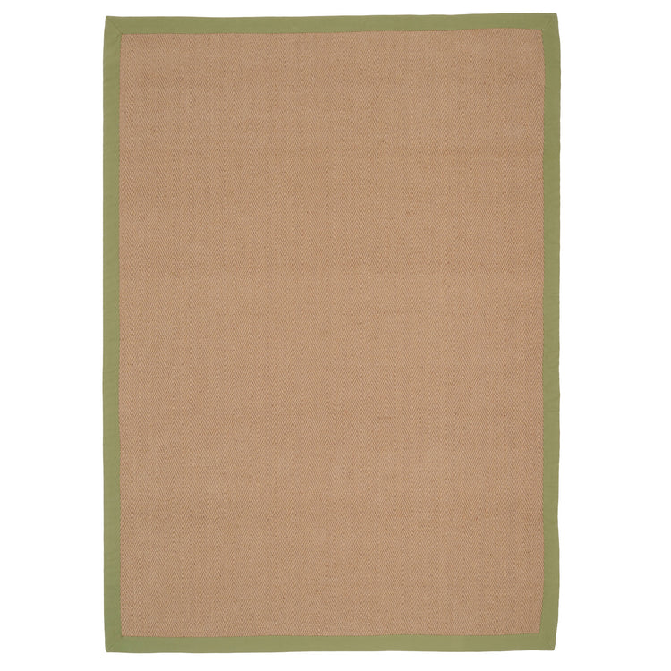 Green Cotton Border Natural Jute Area Rug | Living Room Rugs | Kukoon ...