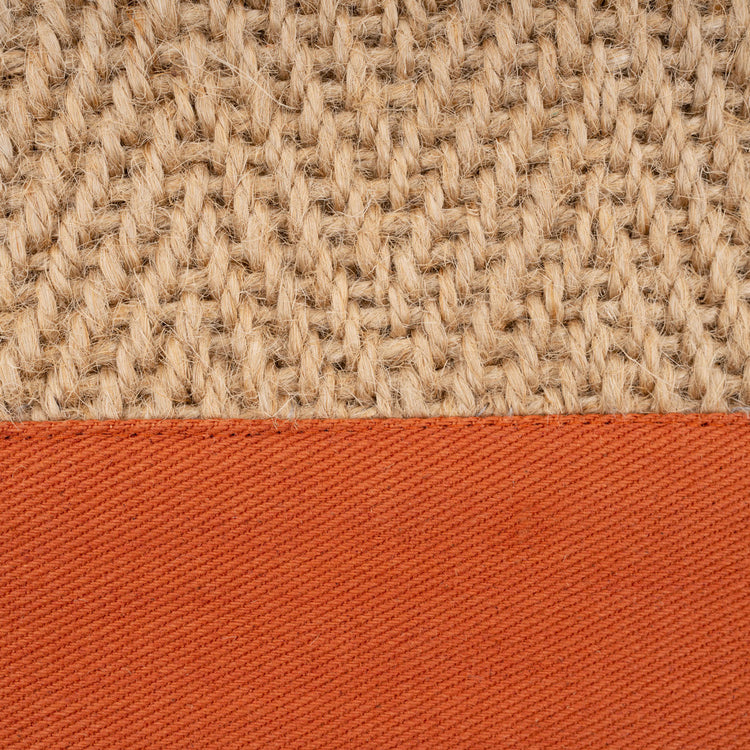 Terracotta Border Jute Rug - Juliette Rust | Living Room Rugs | Kukoon ...