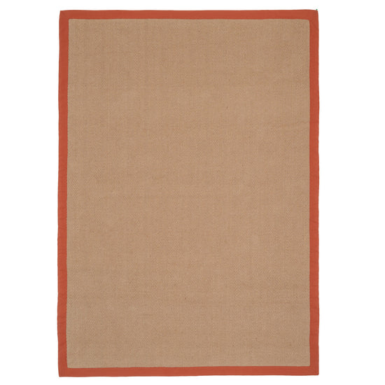 Terracotta Border Jute Rug - Juliette Rust | Living Room Rugs | Kukoon ...